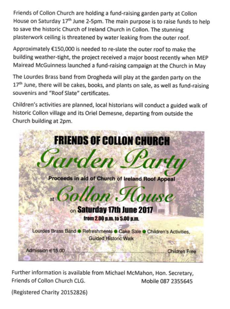 Collon House Fundraiser Saturday June 17th, 2-5pm | Boyne Valley Garden ...